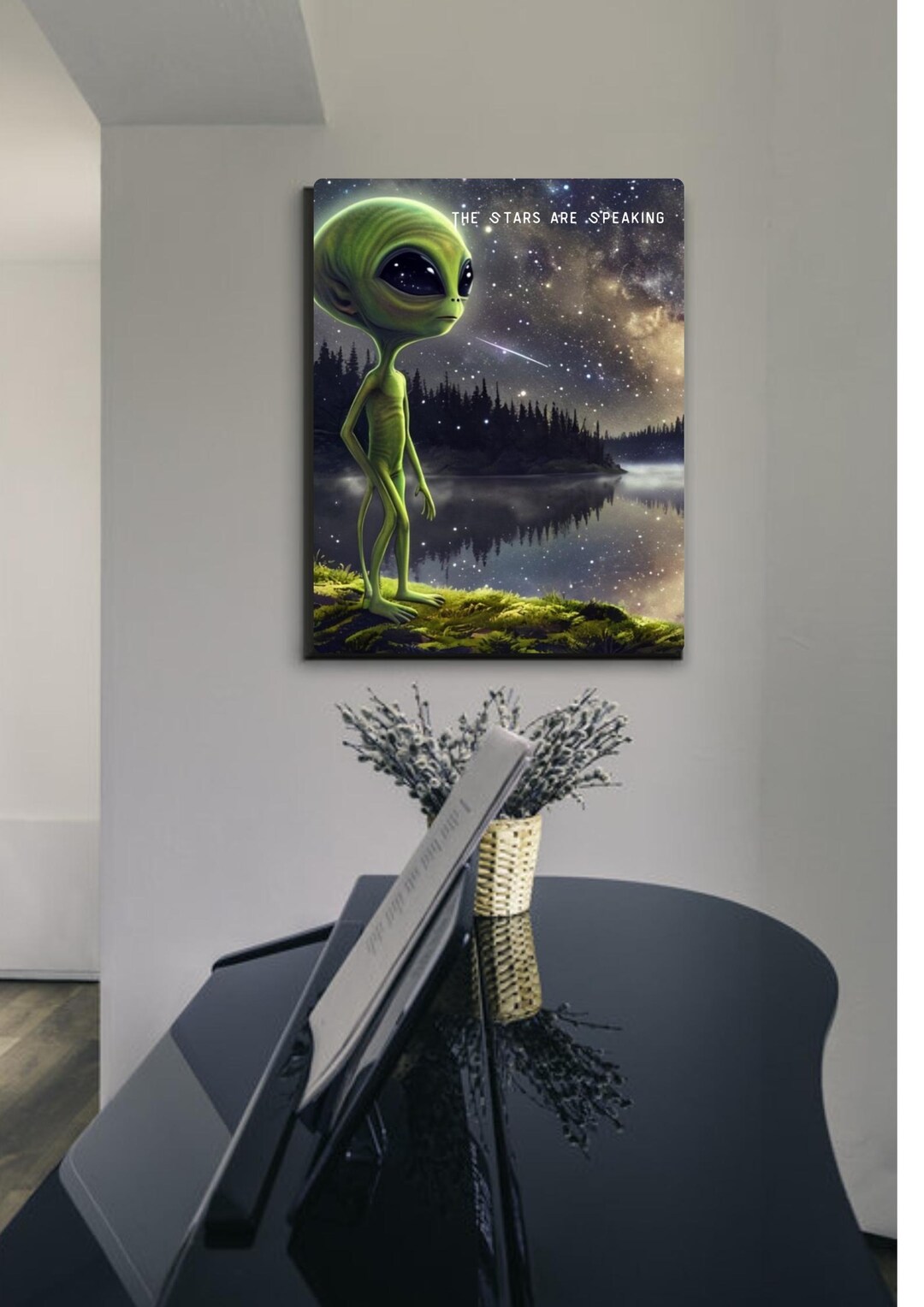 Vintage Alien Poster - Sci-fi Wall Art - Ufo Artwork - Space - Home ...