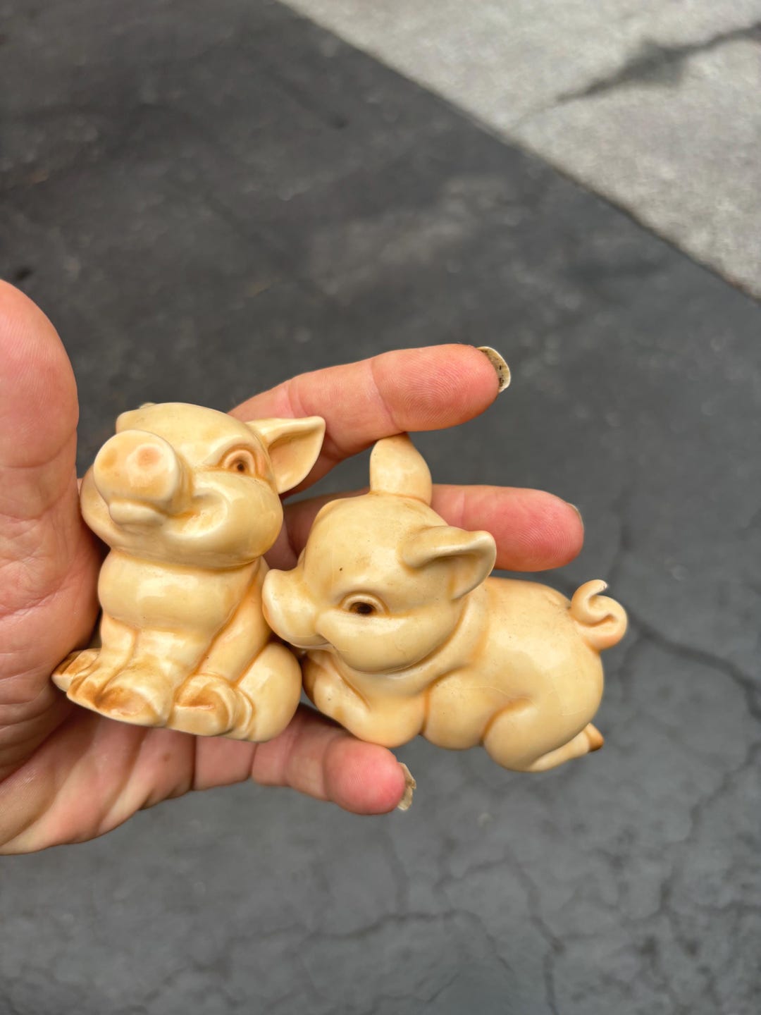 Vintage Figurines 1980s. Goebel West Germany Pink Pig Figurines ...