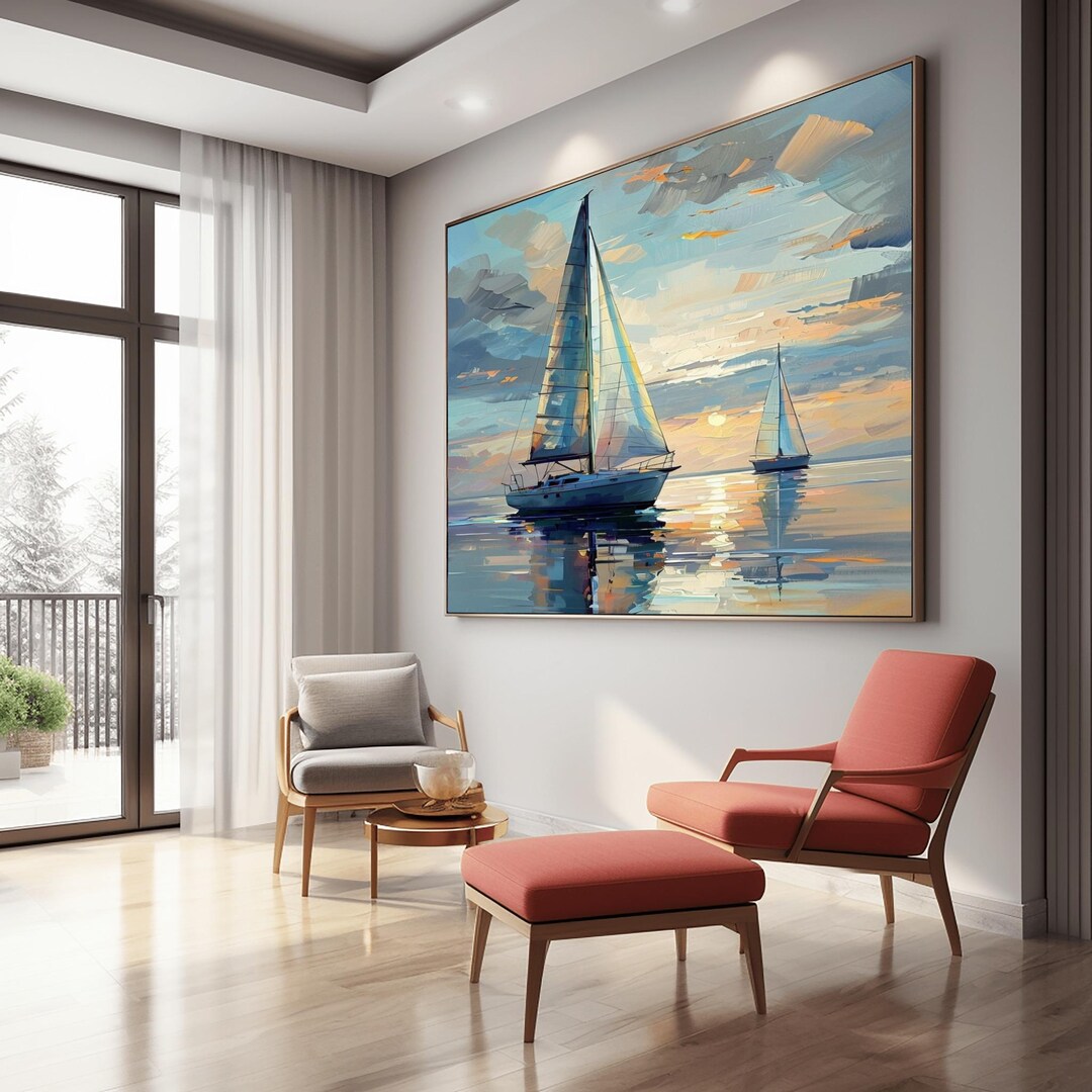 Acrylic Prints, Boat in the Ocean Wall Art, Nautical Home Decor ...