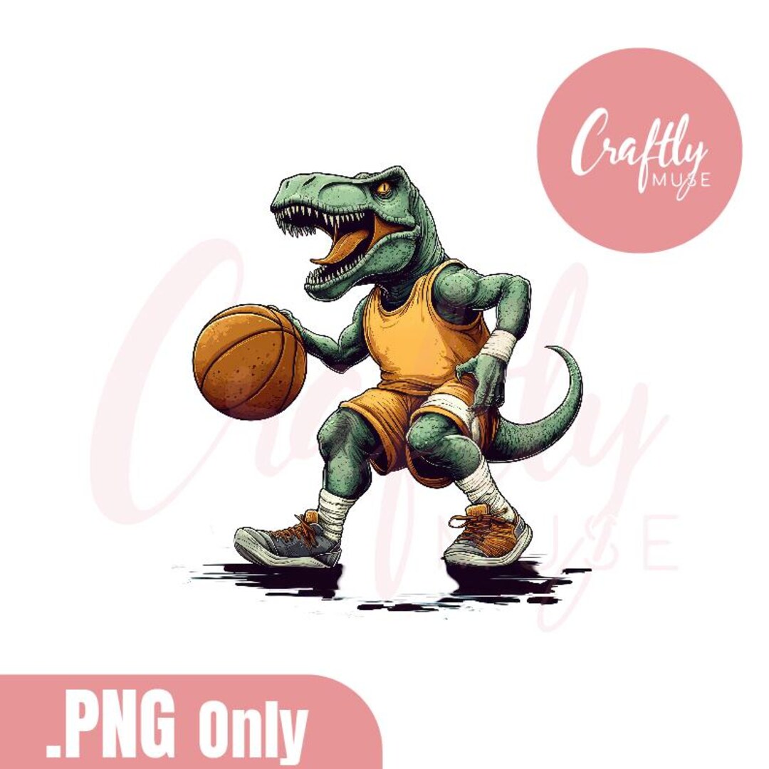 T-rex Basketball PNG, Dinosaur Sports Clipart, Cool Basketball Dino ...