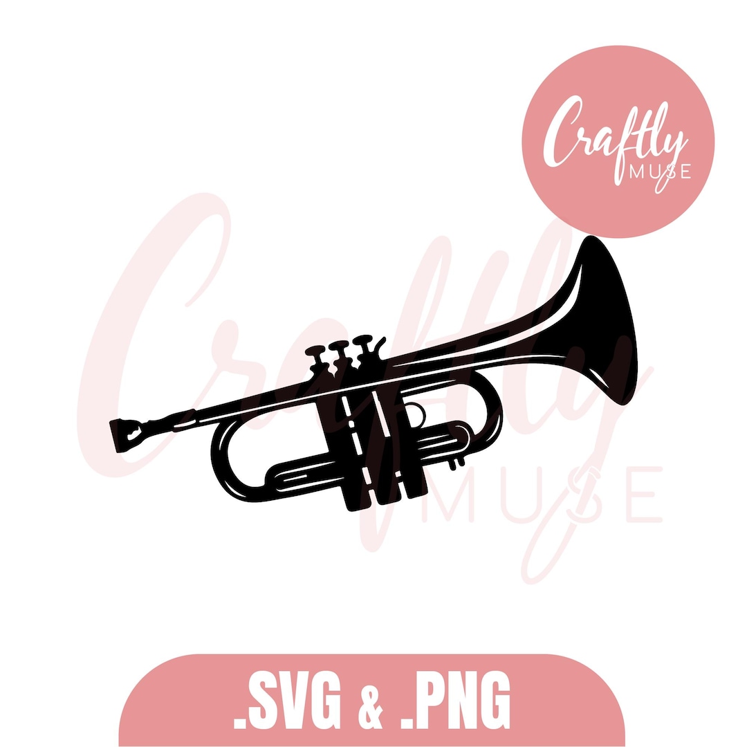 Trumpet SVG, Jazz Trumpet SVG, Trumpet Silhouette Svg, Trumpet Clipart ...