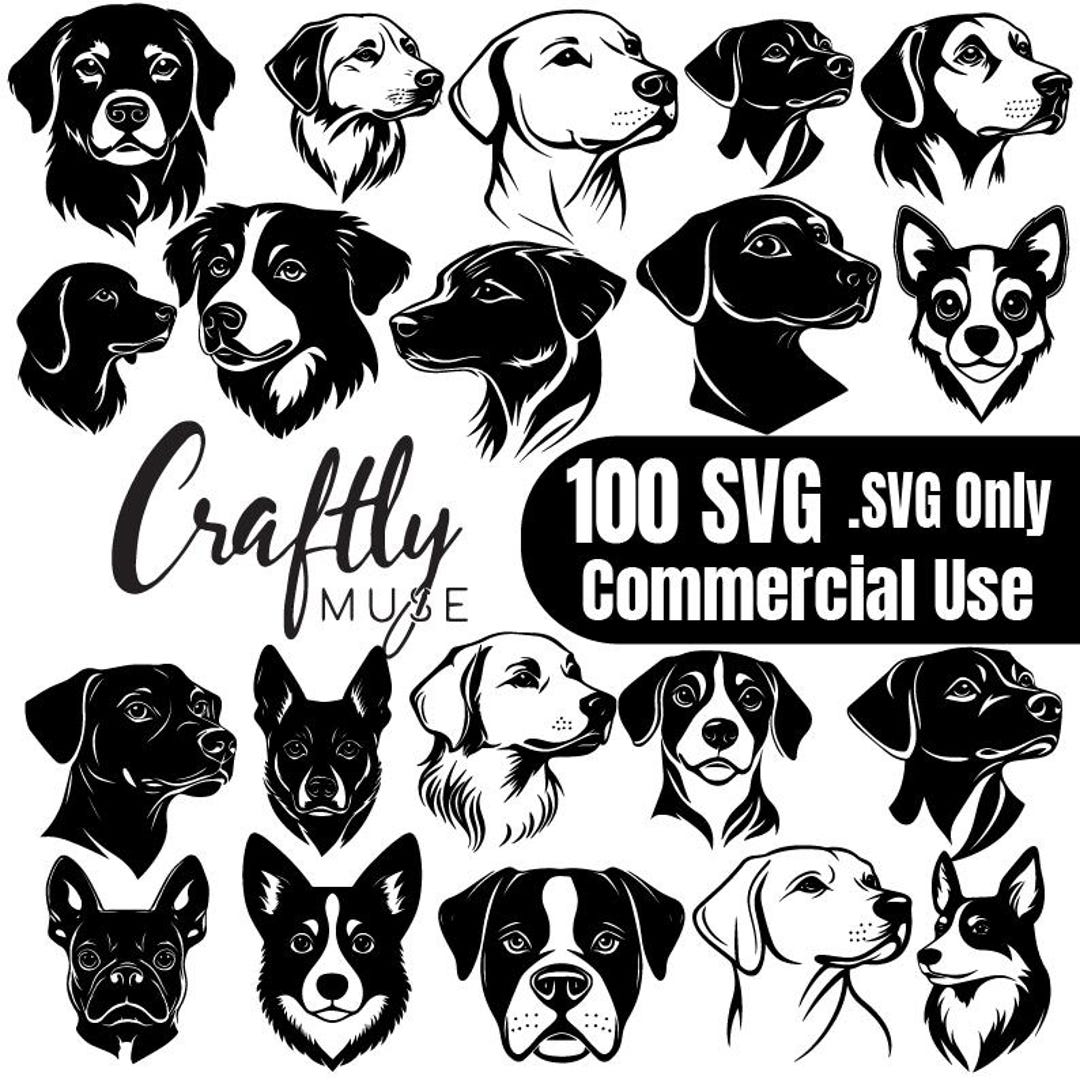 Dog Lover SVG Bundle - 100 Adorable Dog Breed Cut Files for Cricut ...