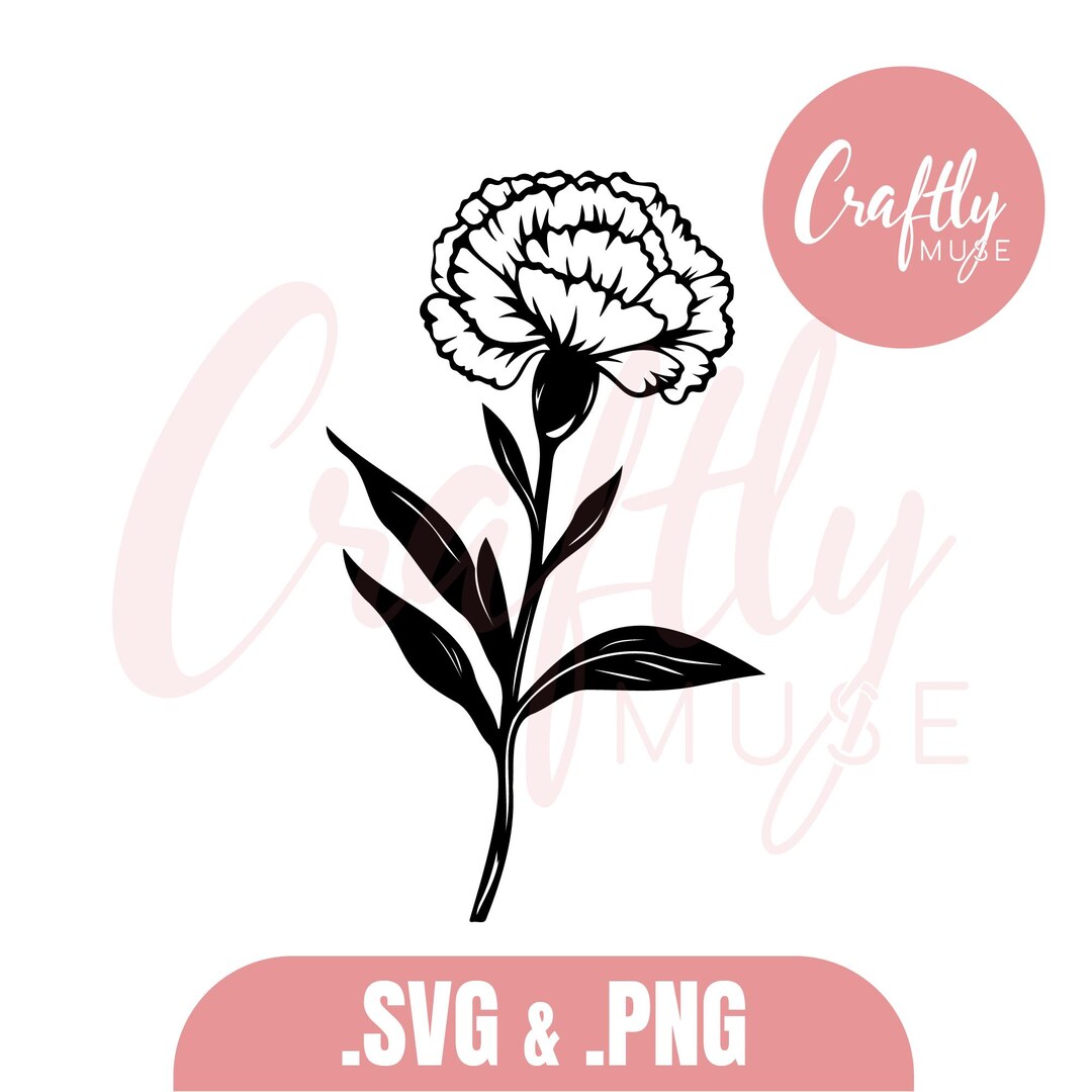 Carnation Flower SVG, Carnation Svg, Carnation Flower Cut File, Flower ...