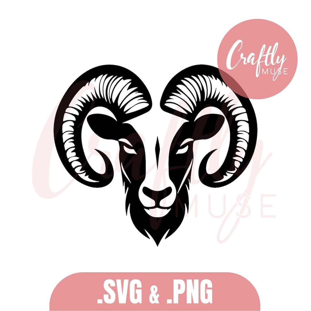 Ram Head SVG, Ram SVG, Farm Animal Svg, Cool Ram SVG, Ram Clipart ...