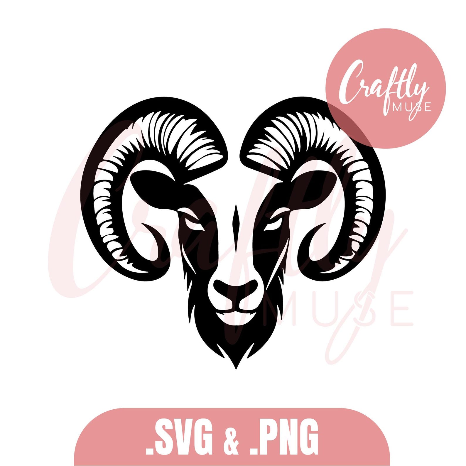 Ram Head SVG, Ram SVG, Farm Animal Svg, Cool Ram SVG, Ram Clipart ...