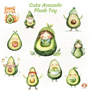 Avocado Watercolor Art Print: Kitchen & Home Decor (digital Download ...