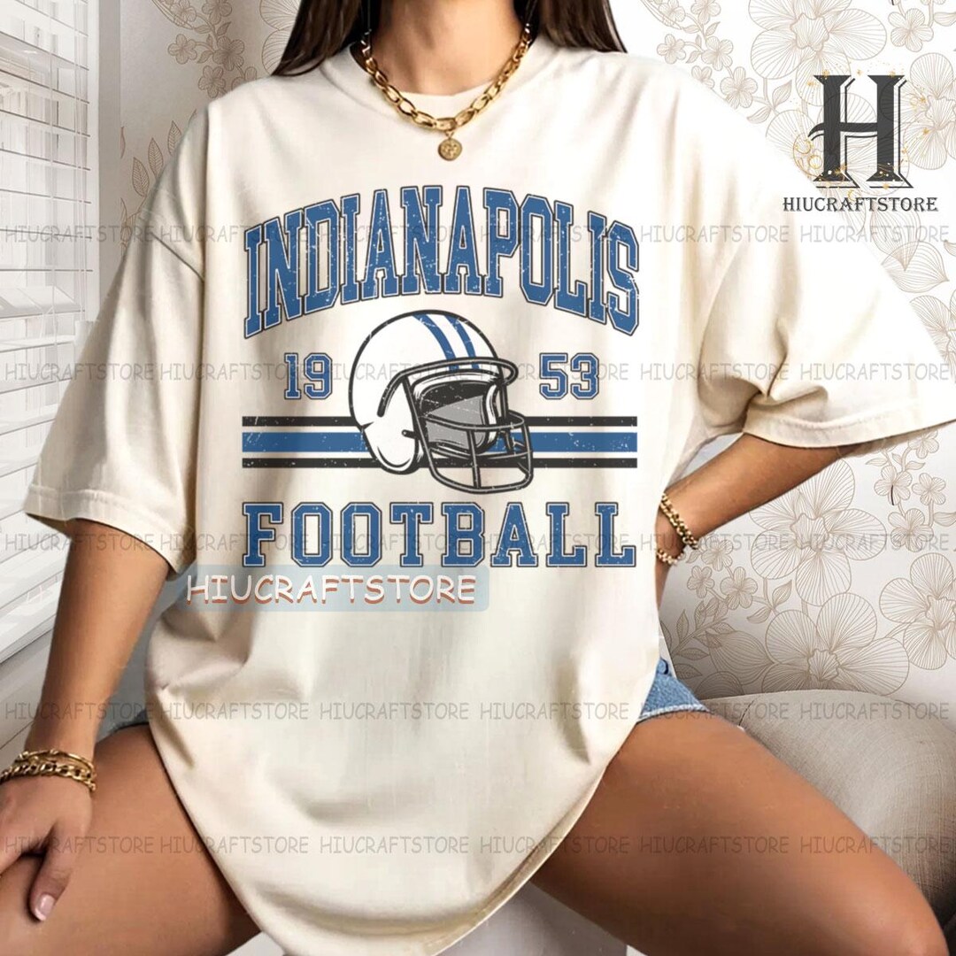 Indianapolis Football Fan Tshirt,indianapolis Football Crewneck ...