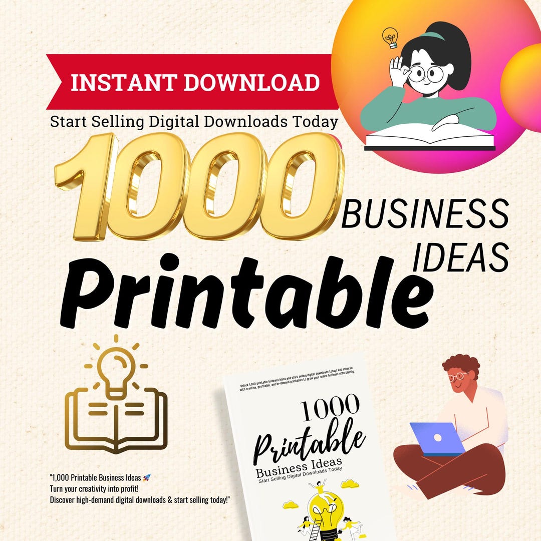 Printable Business Ideas, Digital Product Ideas, Etsy Printable Ideas ...