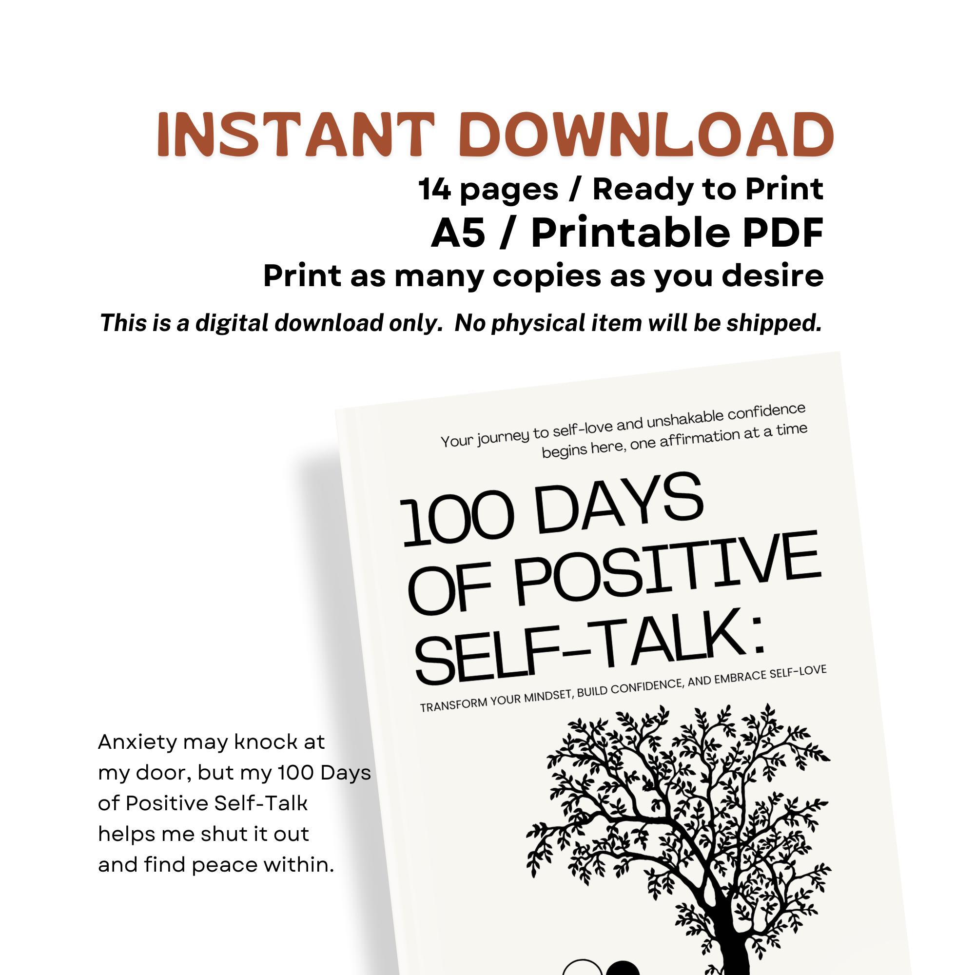 100 Days of Self-love Affirmations: Printable Positive Self-talk (PDF ...