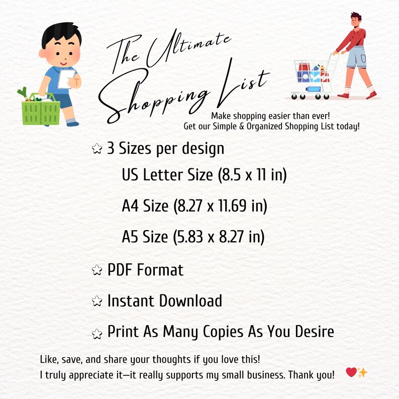 The Ultimate Shopping List – Printable Grocery List, Organized and ...