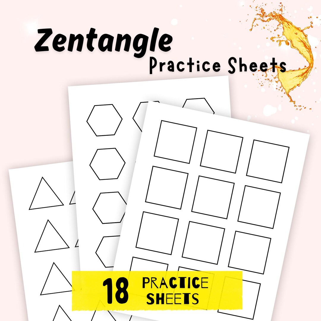 Zentangle Practice Sheets – Easy Doodle & Zentangle Patterns, Art ...