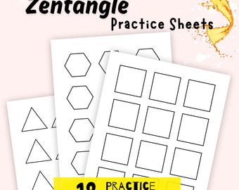 Zentangle Practice Sheets – Easy Doodle & Zentangle Patterns, Art ...