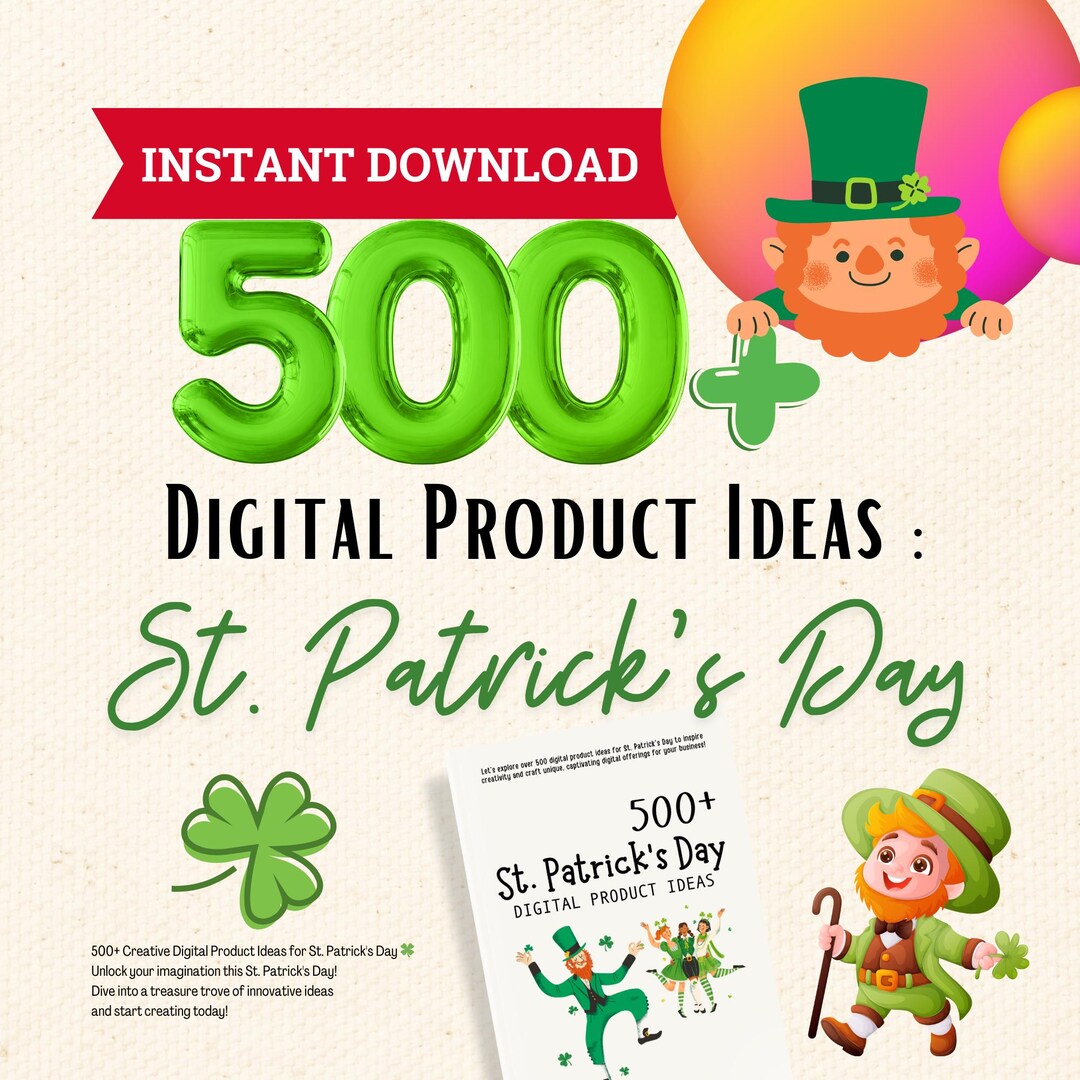 500+ St. Patrick's Day Digital Products – Printables, SVG, Clipart ...