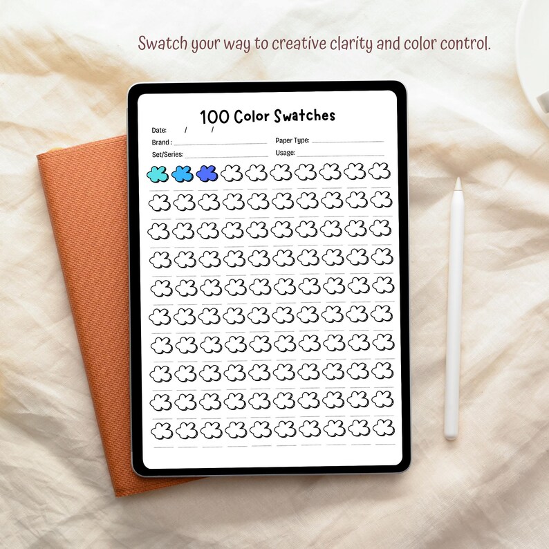 Printable Color Swatch Chart Set: 72 & 100 Color Templates (US Letter ...