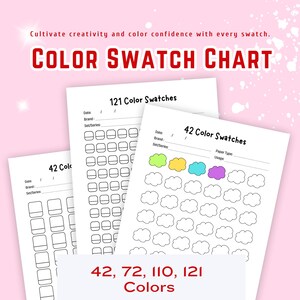 Printable Color Swatch Chart: Artist Palette Template (PDF) - Etsy