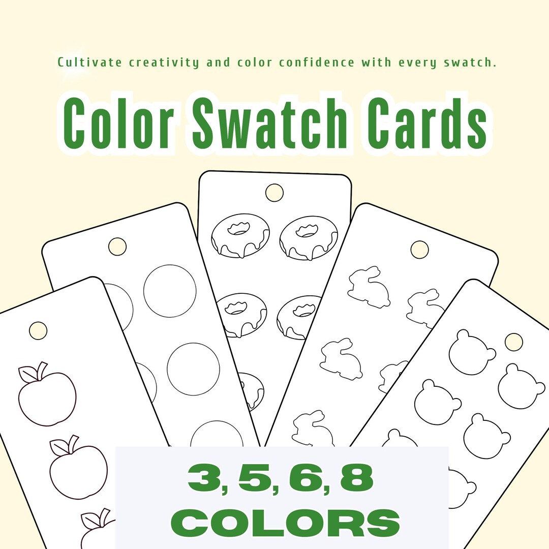Color Swatch Cards – Cute Blank Swatch Template, Adorable Mini Palette ...