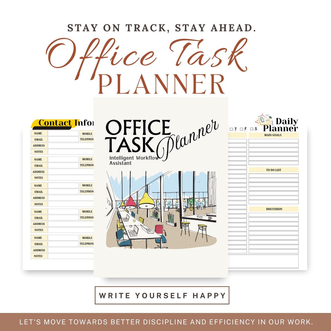 Office Tasks Planner, Printable Task Planner, Daily Office Planner ...