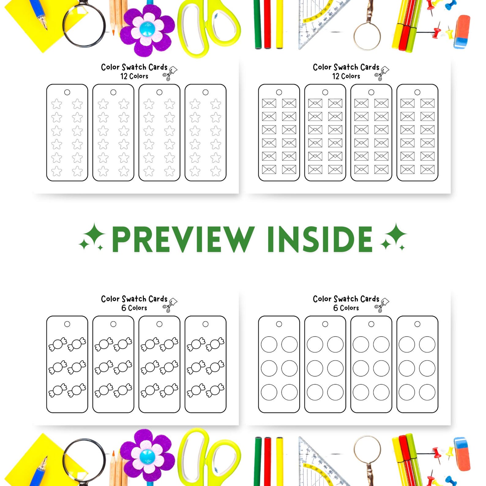 Printable Color Swatch Cards: DIY Palette Chart (digital Download) - Etsy