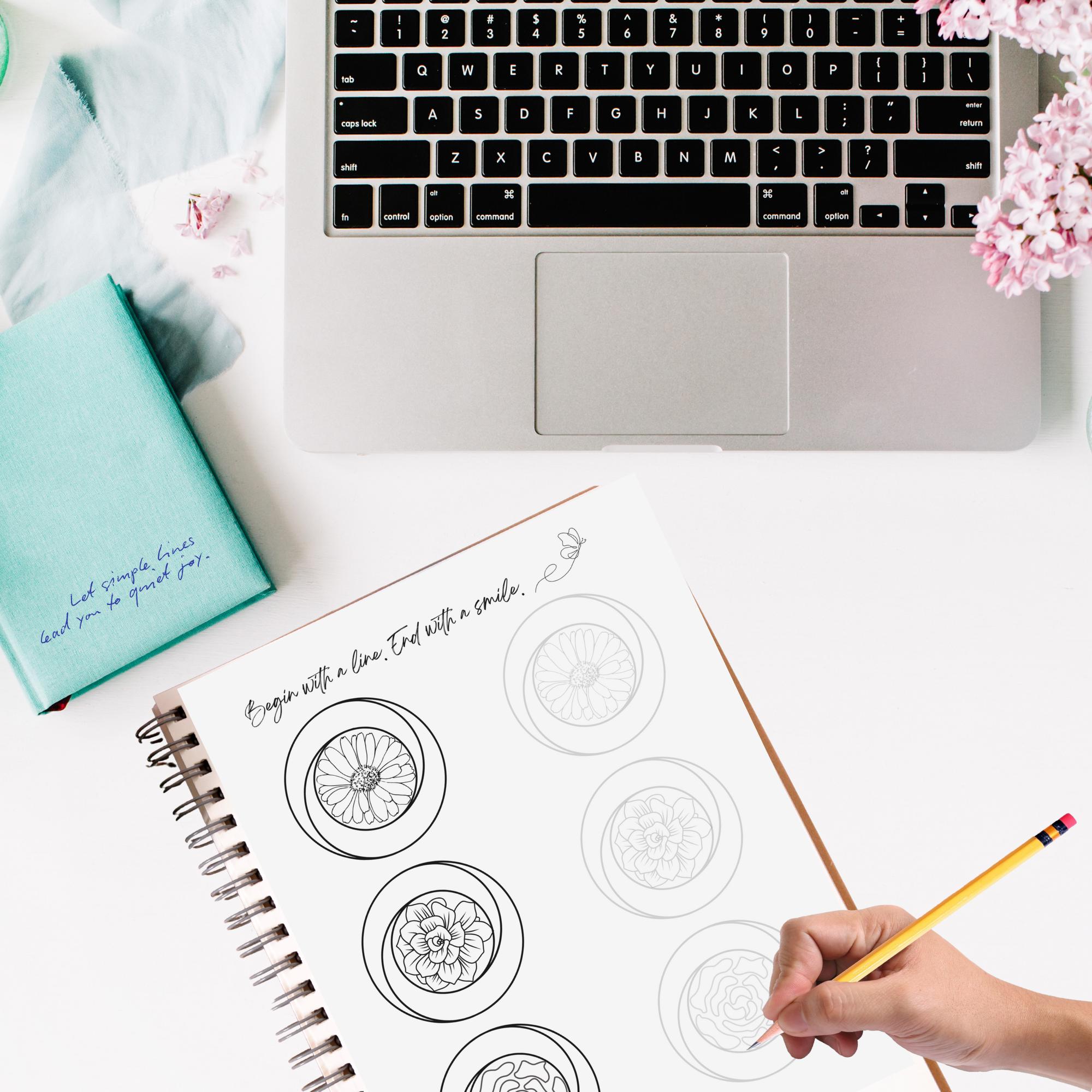 Zentangle Doodle Practice Sheets – A4 Easy Drawing Pages for Relaxation ...