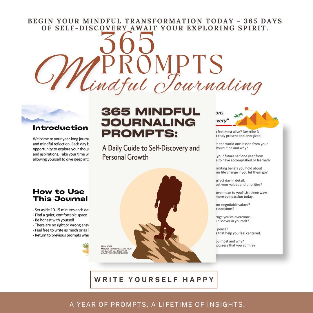 365 Mindful Journaling Prompts: A Daily Guide to Self-discovery and ...