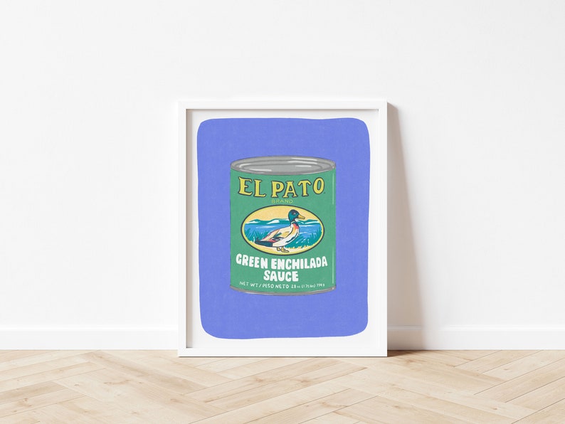 El Pato Can Art Print | Duck Wall Art | Pop Art Poster | Illustrated ...