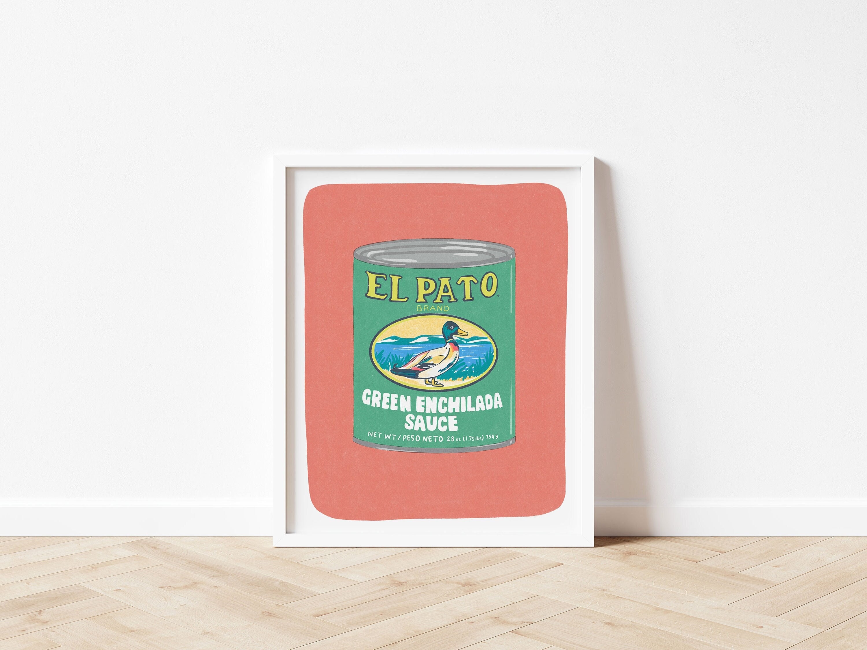 El Pato Can Art Print Duck Wall Art Pop Art Poster Illustrated ...