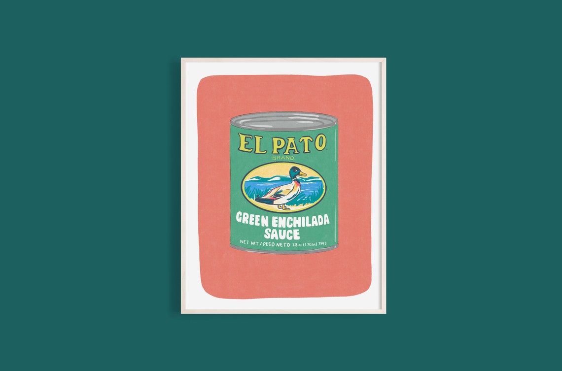 El Pato Can Art Print Duck Wall Art Pop Art Poster Illustrated ...