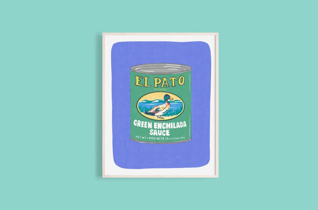 El Pato Can Art Print | Duck Wall Art | Pop Art Poster | Illustrated ...