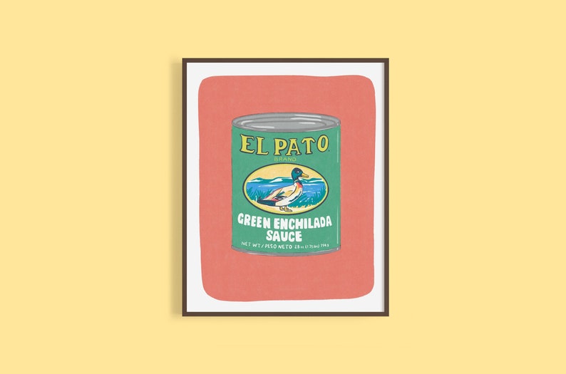 El Pato Can Art Print Duck Wall Art Pop Art Poster Illustrated ...