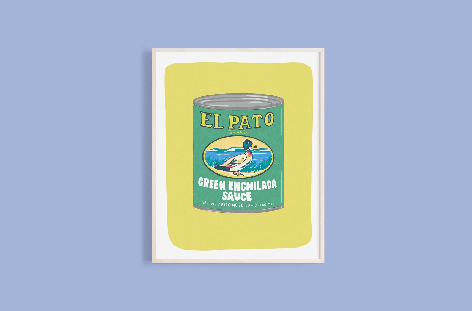 El Pato Can Art Print: Illustrated Kitchen Decor - Etsy