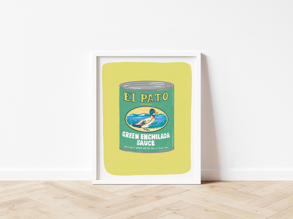 El Pato Can Art Print: Illustrated Kitchen Decor - Etsy