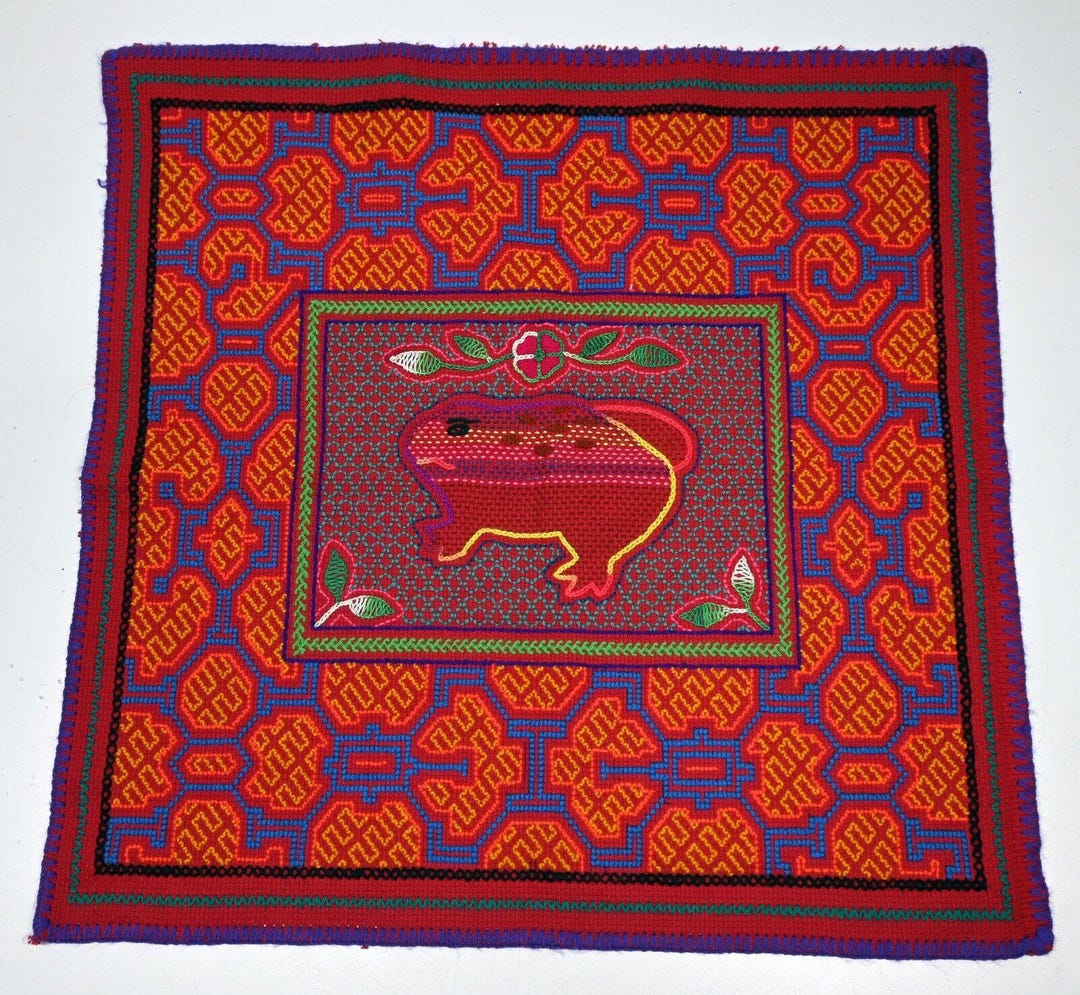 Shipibo Ceremonial Textile Kambo Frog Altar Cloth, Ayahuasca, Amazon ...
