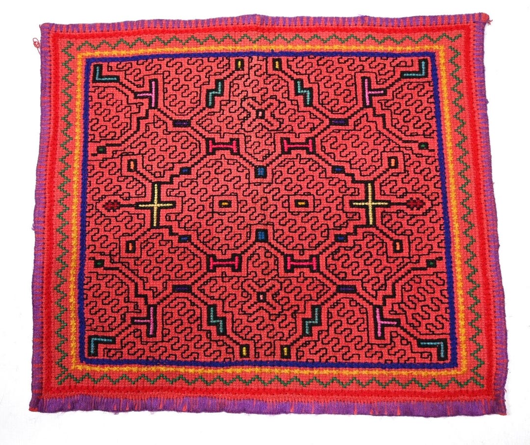 A Shipibo Ceremonial Textile , Altar Cloth, Ayahuasca, Amazon Indian - Etsy