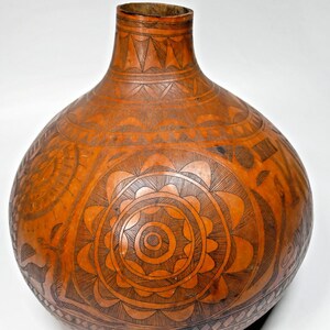 A Large Decorated Kamba Calabash Vessel - Etsy