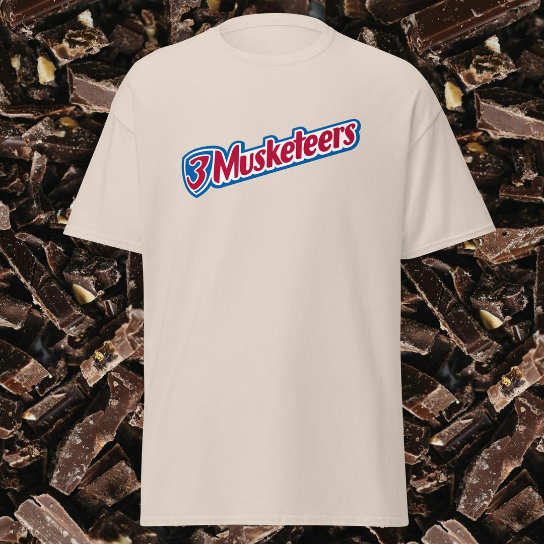 Retro 3 Musketeers Candy Bar T-shirt – Vintage Chocolate Lover Graphic ...