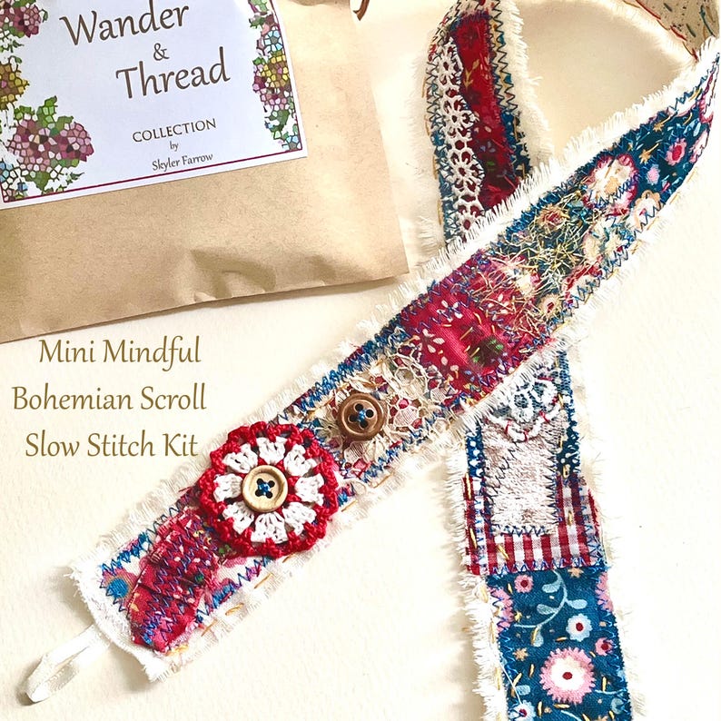 FABRIC™ Mindful Bohemian Slow Stitch Scroll Kit – Antique Romantic - Etsy
