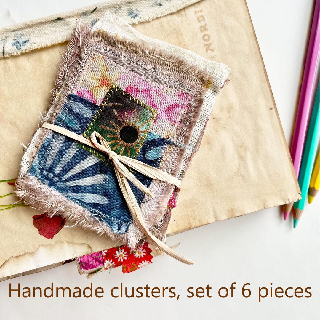 Textile Art Clusters, 6 Pieces Set 3''x 4'' - Etsy