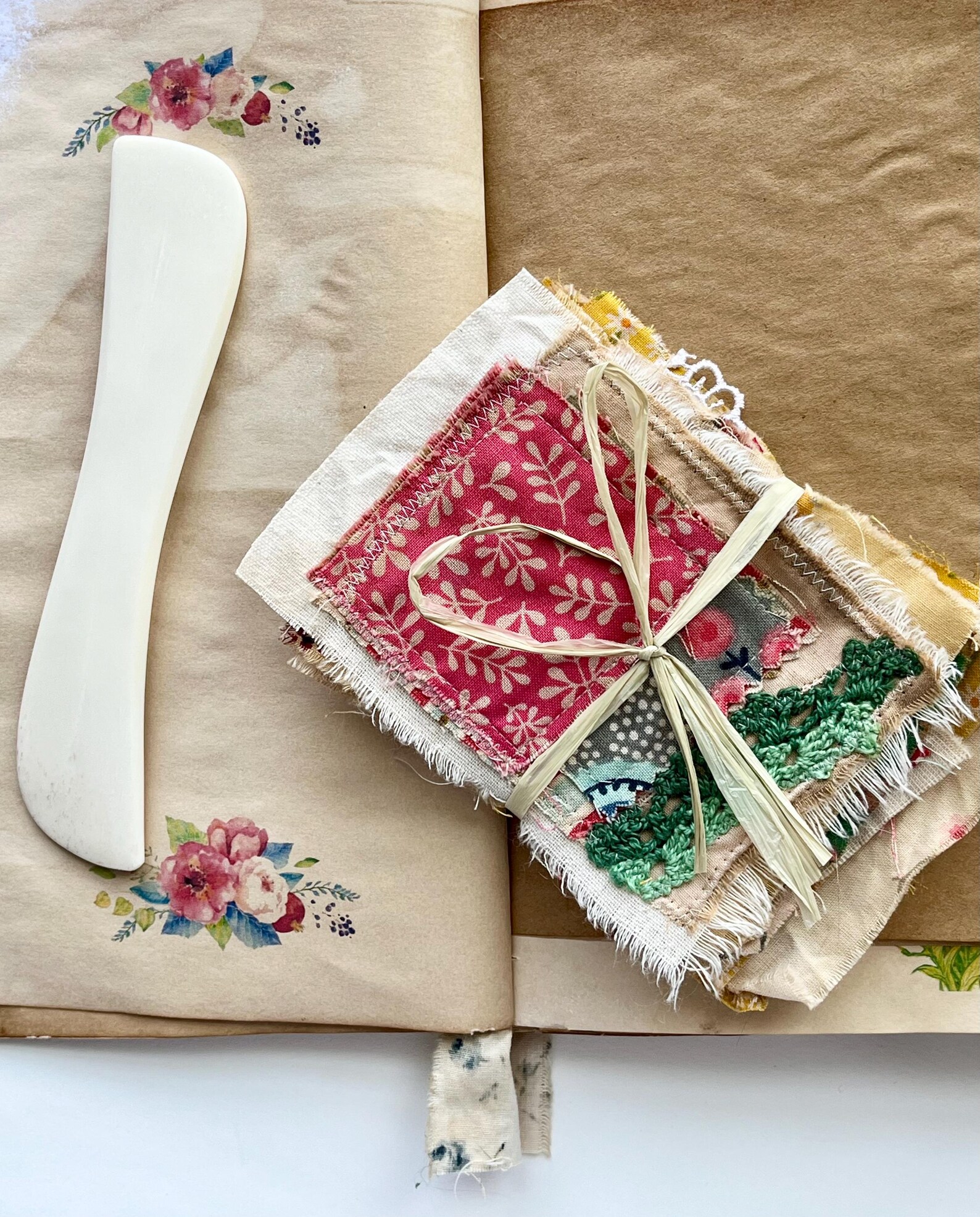 Large Textile Art Clusters, 10 Pieces Set Size Between 3''x 4''/ 3'' X ...