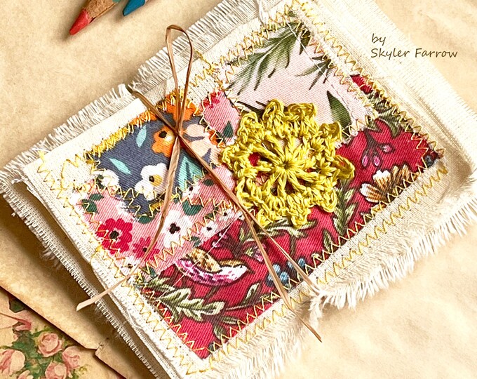 Handmade Fabric Collage Patches: Journaling Ephemera Patches, Mixed ...