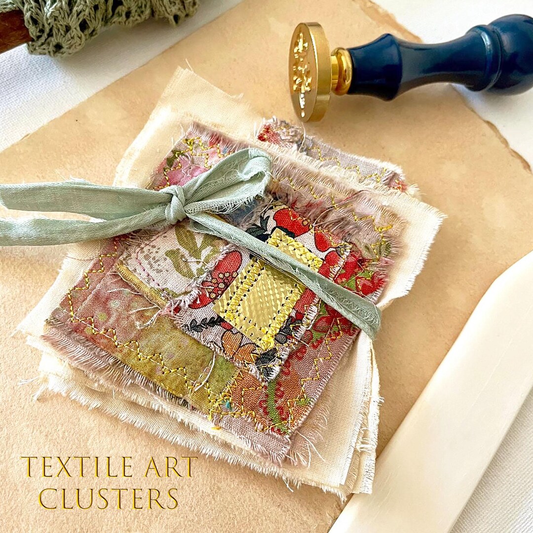 Textile Art Clusters, 5 Pieces Set.fabric Clusters - Etsy