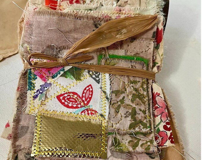Journaling Textile Art Clusters, 5 Pieces Fabric Clusters - Etsy