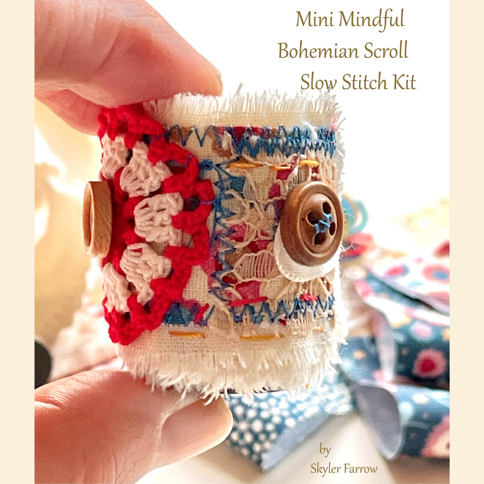 Mindful Bohemian Slow Stitch Scroll Kit – Antique Romantic - Etsy