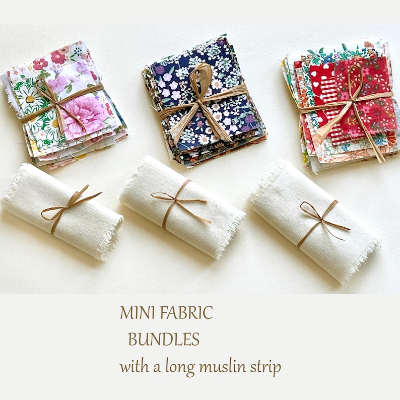 Handpicked Fabric Scraps – A Mini Bundle for Slow Stitch & Paper Crafts ...