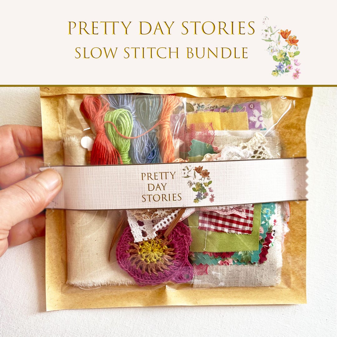 Diy Slow Stitching Snippet Roll Bundle Floral Crochet Edition Etsy