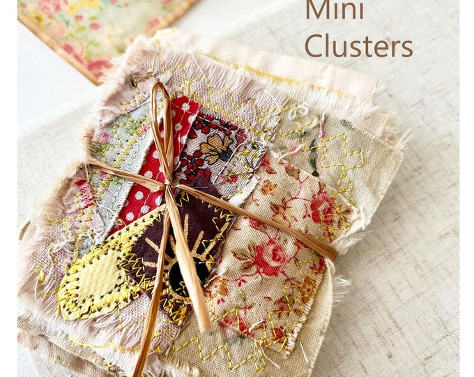 Textile Art Clusters, 6 Pieces Mini Fabric Clusters, 2''x 2 1/2 - Etsy