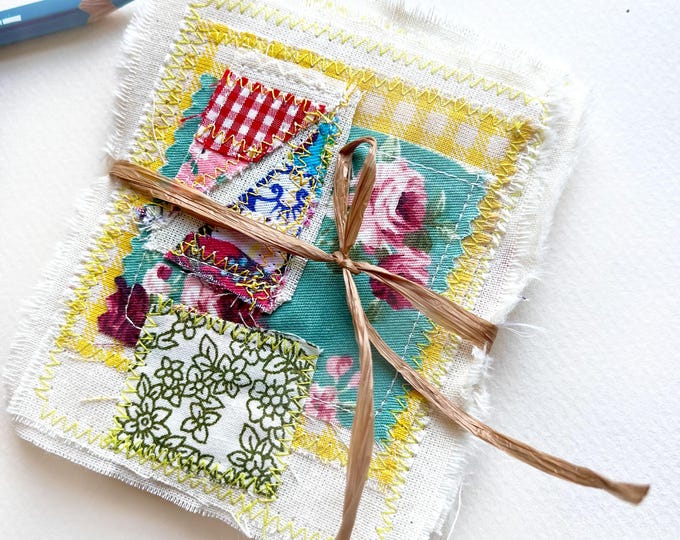 Handmade Fabric Collage Patches: Journaling Ephemera Patches, Mixed ...