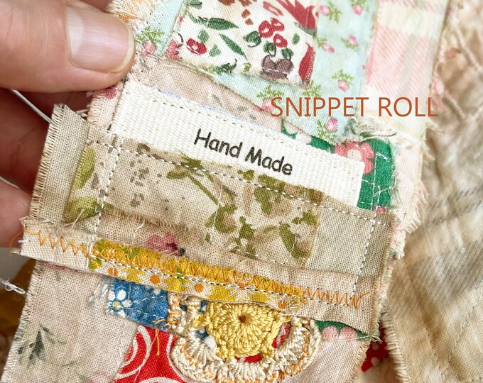 Handmade Fabric Snippet Roll: Vintage & Modern Textile Art, 3" X 35.5 ...