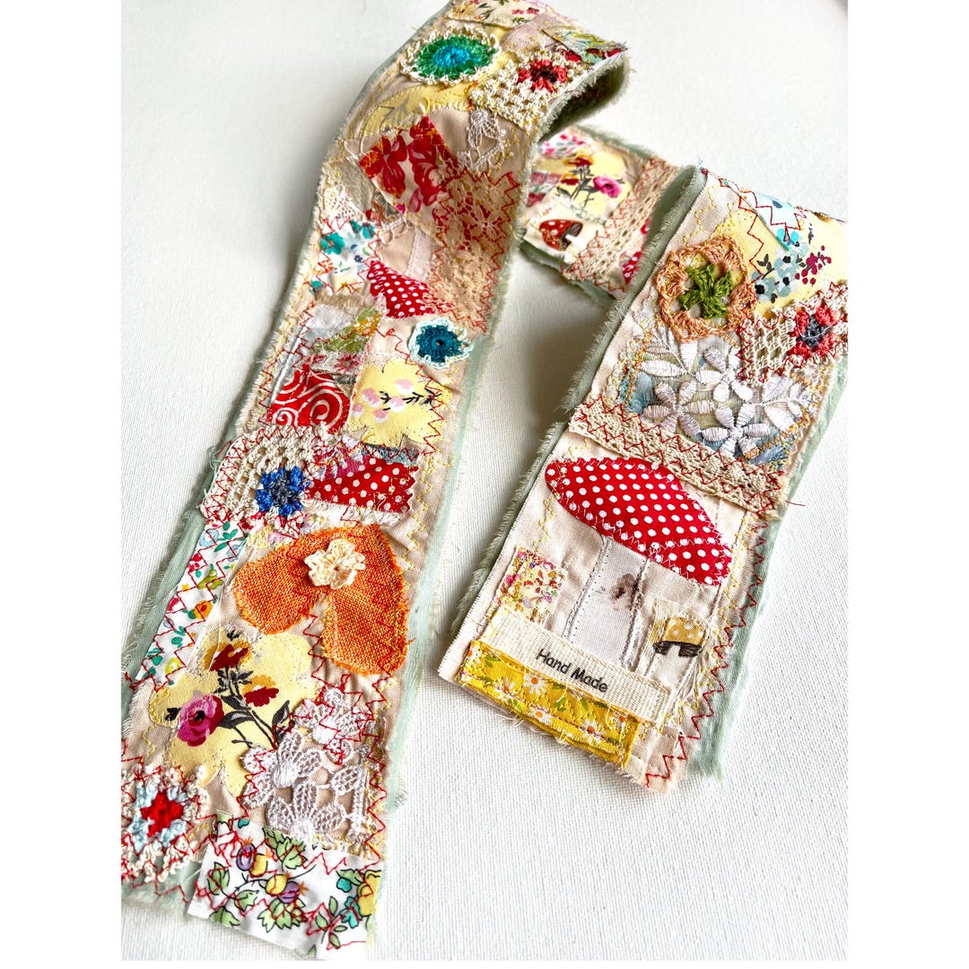 Fabric Collage Snippet Roll: Vintage, Modern Fabrics, Laces & Crochet ...