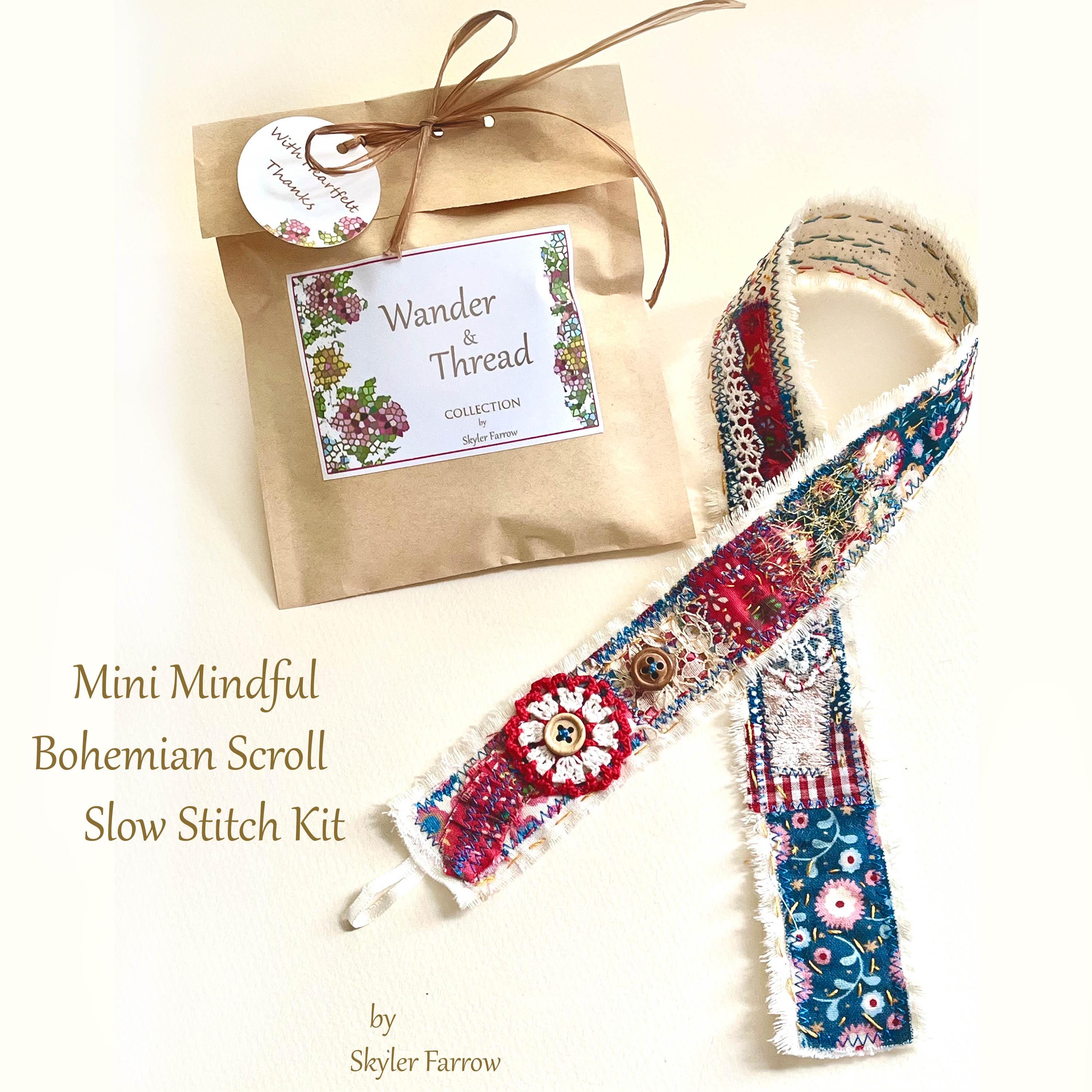 Mindful Bohemian Slow Stitch Scroll Kit – Antique Romantic - Etsy