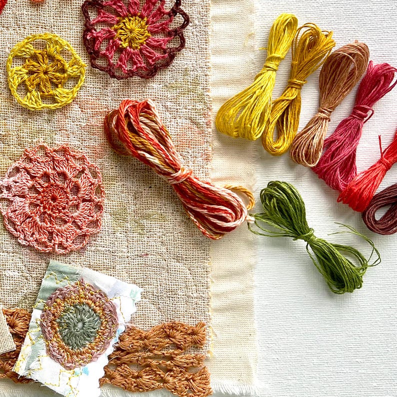 DIY Slow Stitch Bundle With Snippet Roll : Textile Art Supplies, Fabric ...